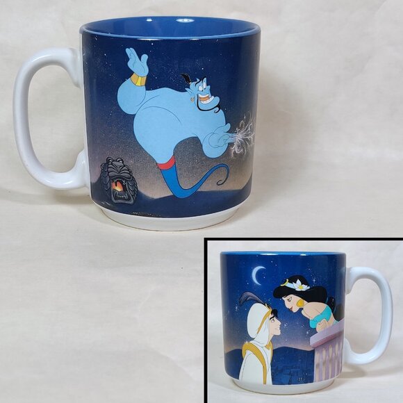 Disney | Dining | Vintage Disney Aladdin Character Mug Genie Jasmine ...
